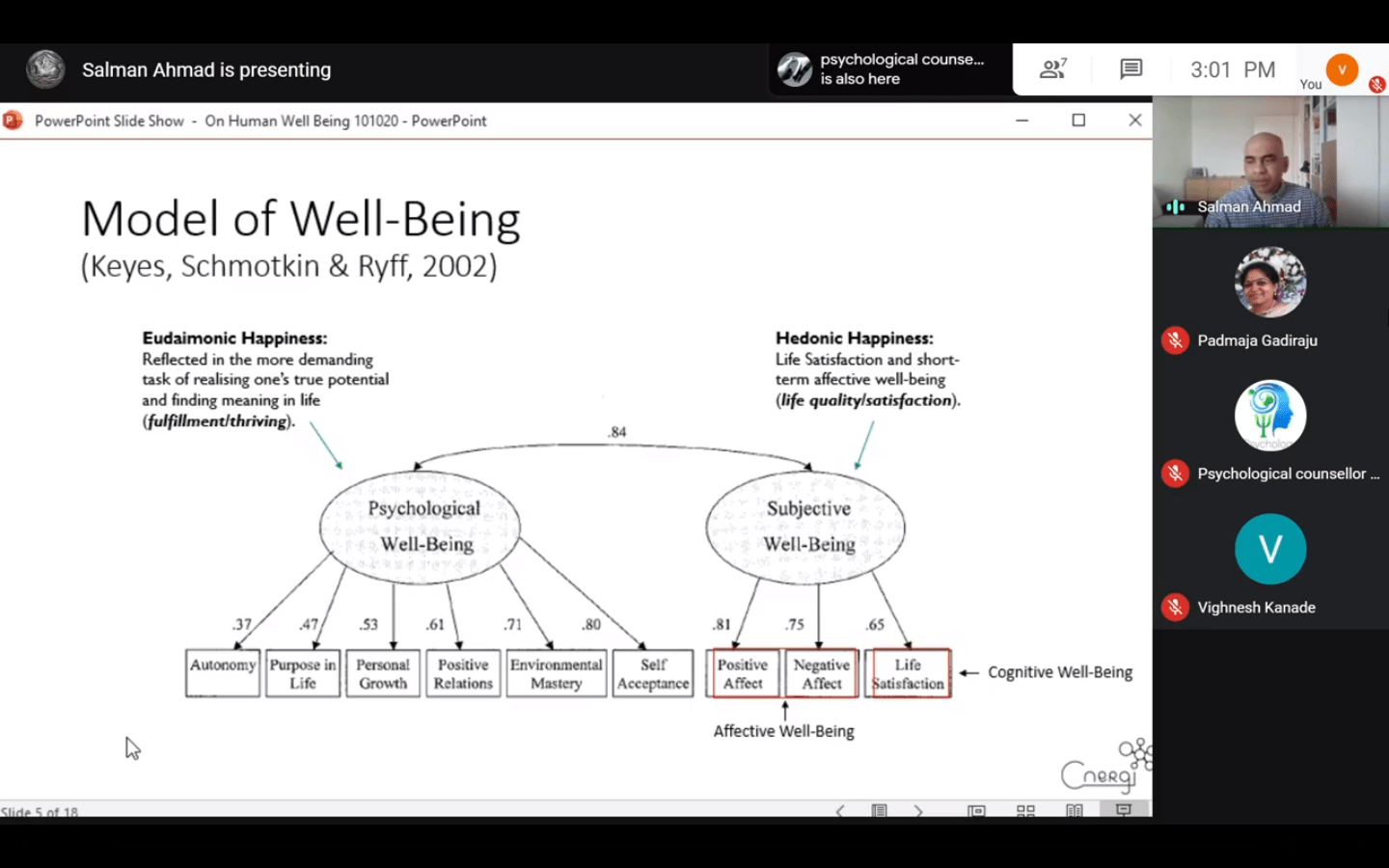 Human Well Being and Happiness