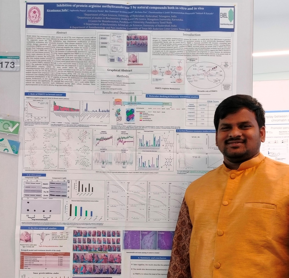 Kirankumar Nalla presents paper at EMBL-Heidelberg