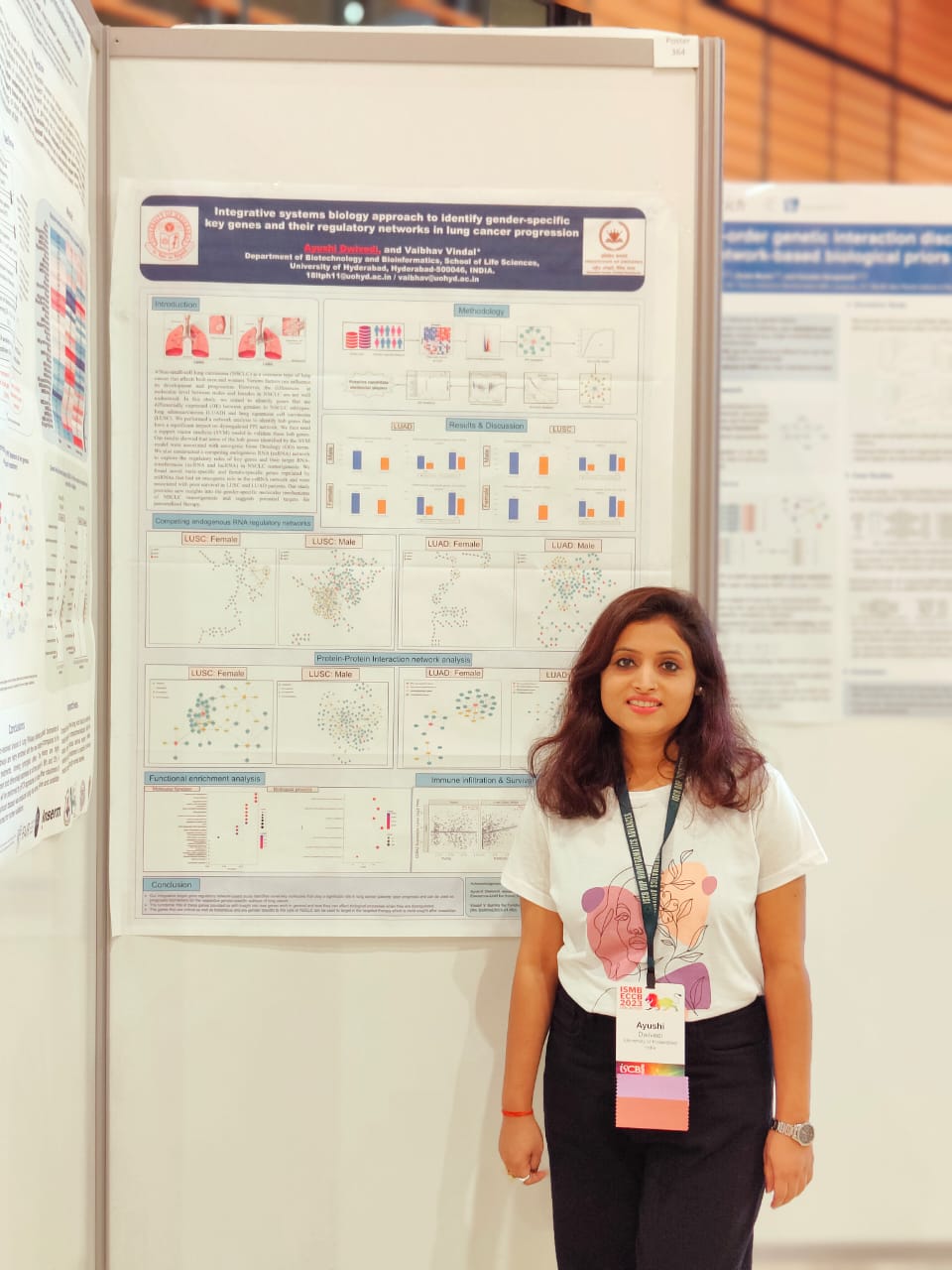 Ayushi Dwivedi presents a paper at ISMB/ECCB 2023