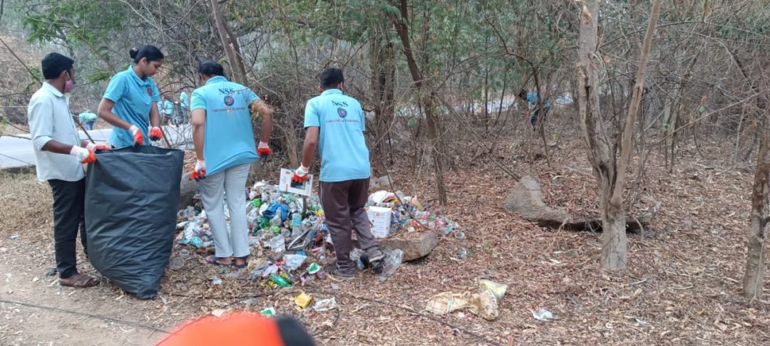 NSS Clean-Up Drive from South Gate to South Campus Circle