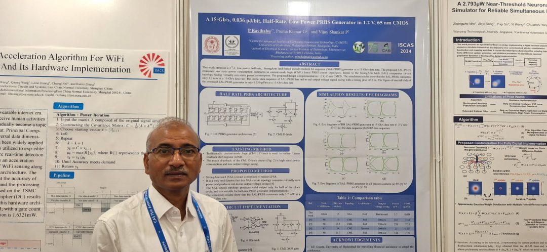 Perakalapudi Ravi Babu presents poster at ISCAS-2024